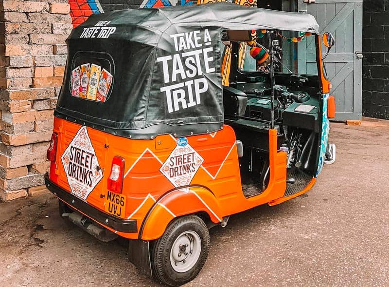 Branded promotional tuk tuk for activations & events | Promohire