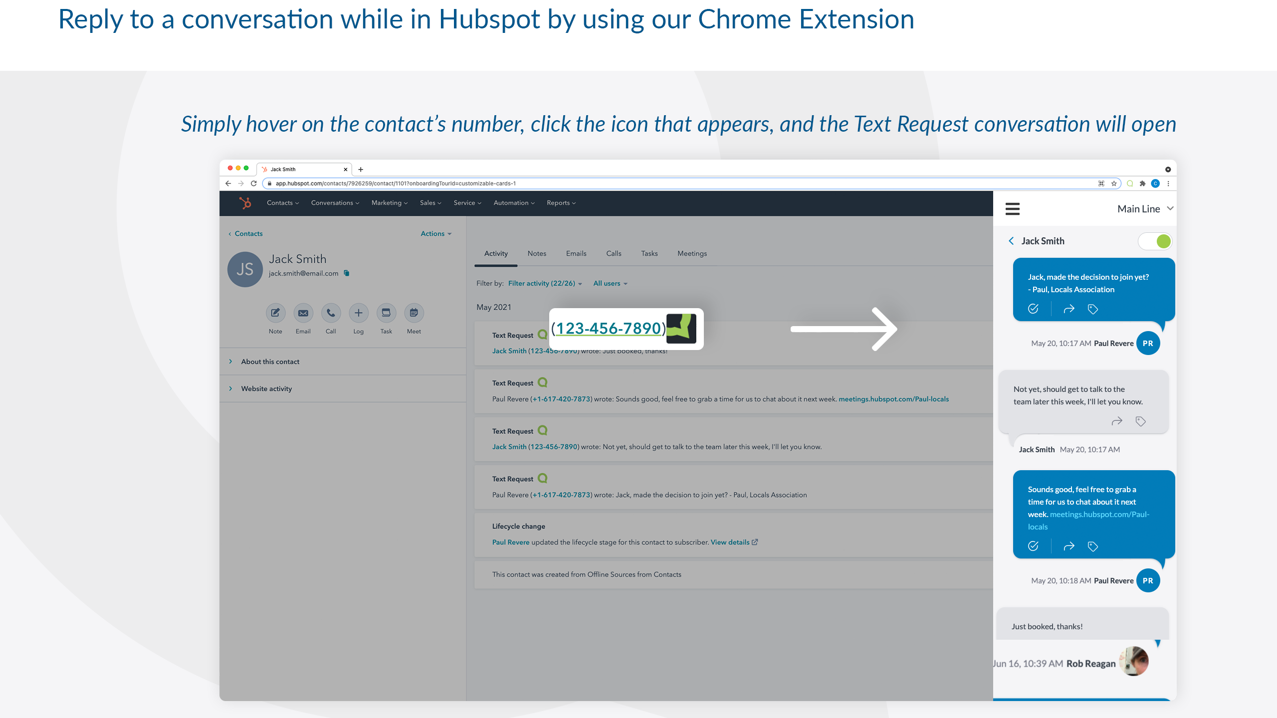 Text Request HubSpot Integration | Connect Them Today