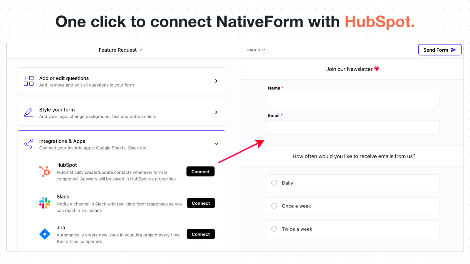 NativeForms HubSpot Integration | Connect Them Today