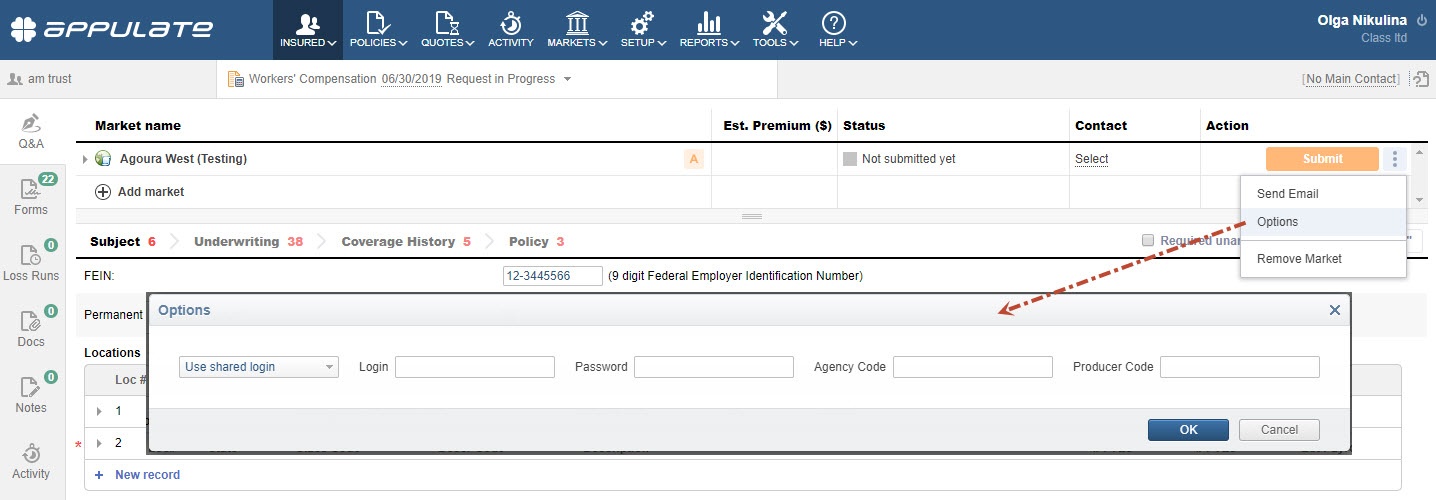 Agency and Producer codes